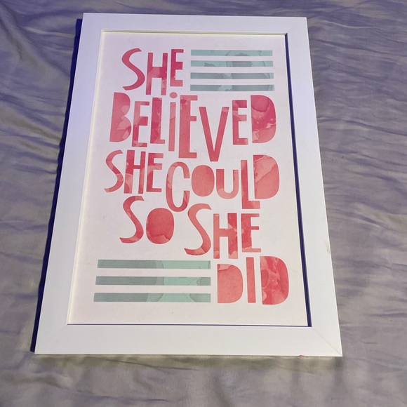 Wall Decor | Pink And Till Color | Poshmark